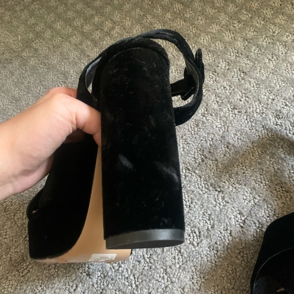 Miu Miu | Shoes | Miu Miu Velvet Platform Heel Sandals | Poshmark